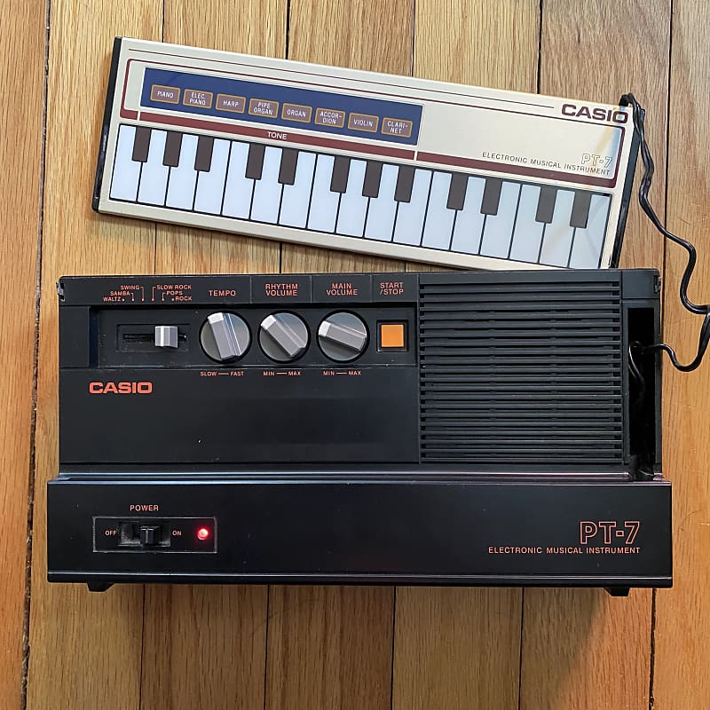 Vintage Casio PT-7 Keyboard - Black | Reverb