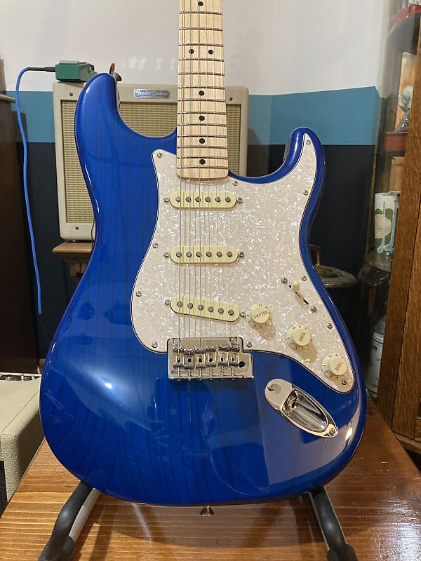 Fender Stratocaster/Strat/St P/C Sapphire Blue Transparent | Reverb UK