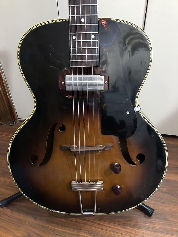 1950s Silvertone H-53 Vintage Archtop Electric Guitar Harmony | Reverb