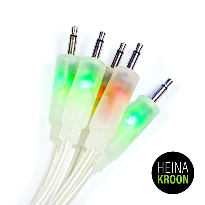 Heinakroon 11.8" (30cm) 3.5mm LED Eurorack CV Patch Cables, | Reverb