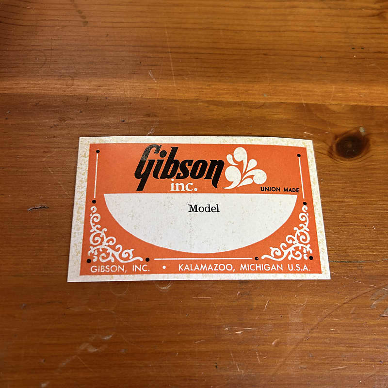 Early 1970's Gibson Blank Soundhole Label N.O.S. | Reverb