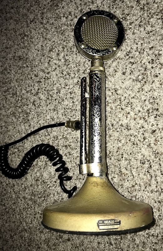 Astatic D-104 MIC microphone ON TUG-8 DESK TOP STAND | Reverb