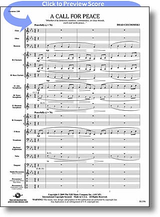 A Call for Peace - Score & Parts Grade 2.5 | Reverb