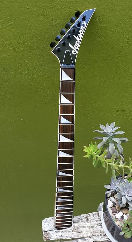 Jackson loaded 24 fret guitar neck with shark tooth inlay & | Reverb