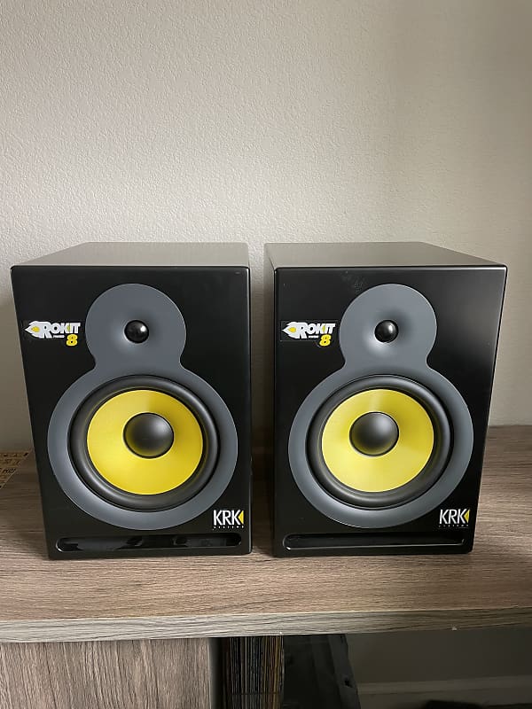 KRK Systems RP-8 powered reference monitors Mid 2006 - Black | Reverb
