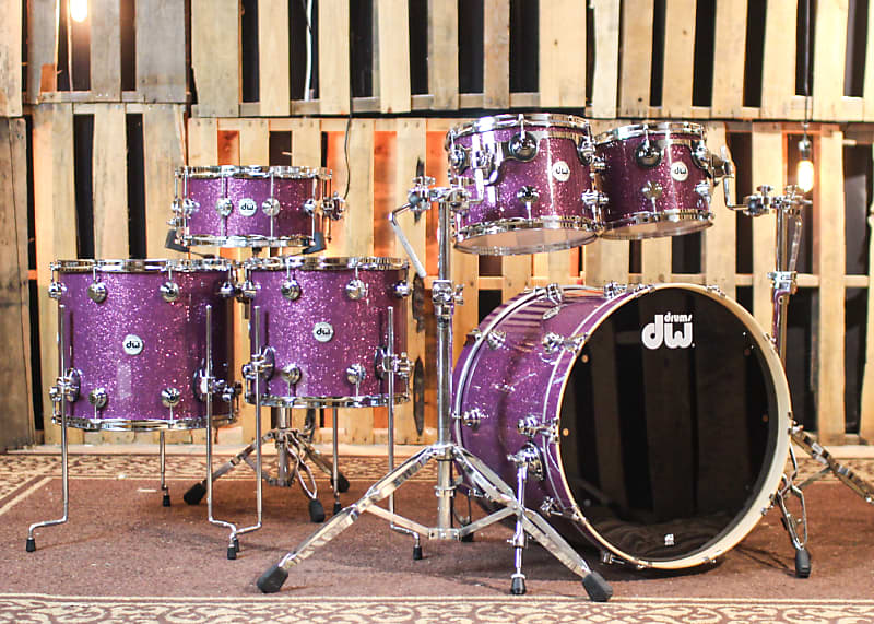 DW Collector's Maple SSC Purple Glass Drum Set - | Reverb
