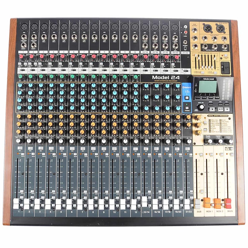 Tascam Model 24 Unpowered 24 Channel Mixer with Regular and | Reverb
