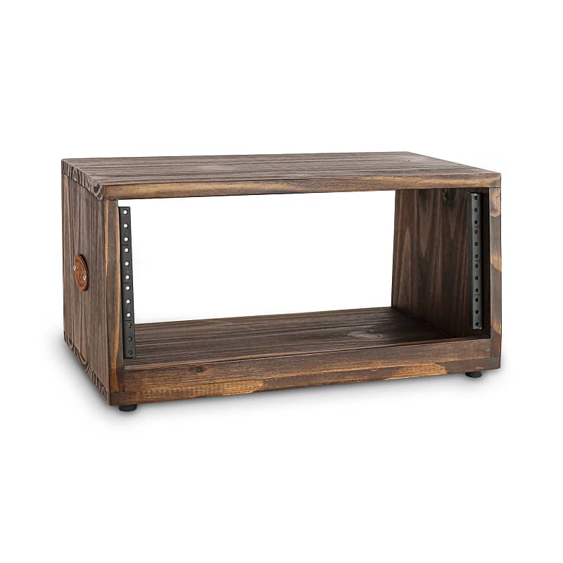 Sanctus Sound 4U Slanted Desktop Studio Rack in Pine | Reverb