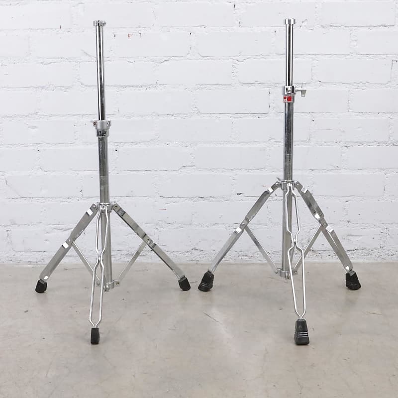 2 Pearl Double Braced Tom Drum Stands w/ 3-Way 7/8" | Reverb