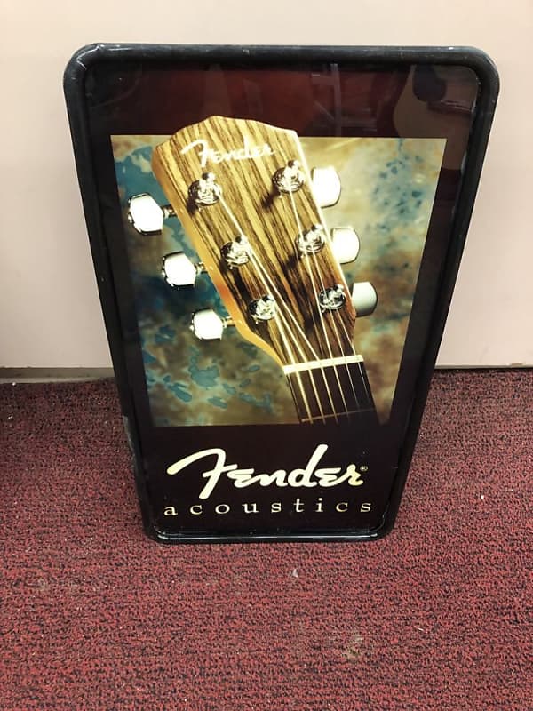 FENDER LIGHTED SIGN 2000'S - CLEAR | Reverb