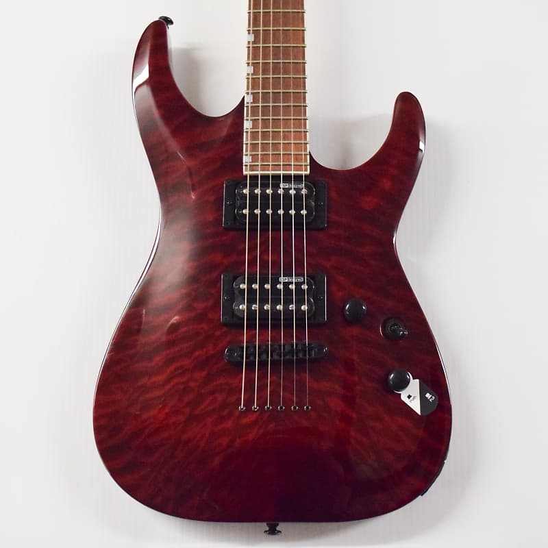 ESP LTD MH-200QM NT Electric Guitar See-Thru Black Cherry | Reverb
