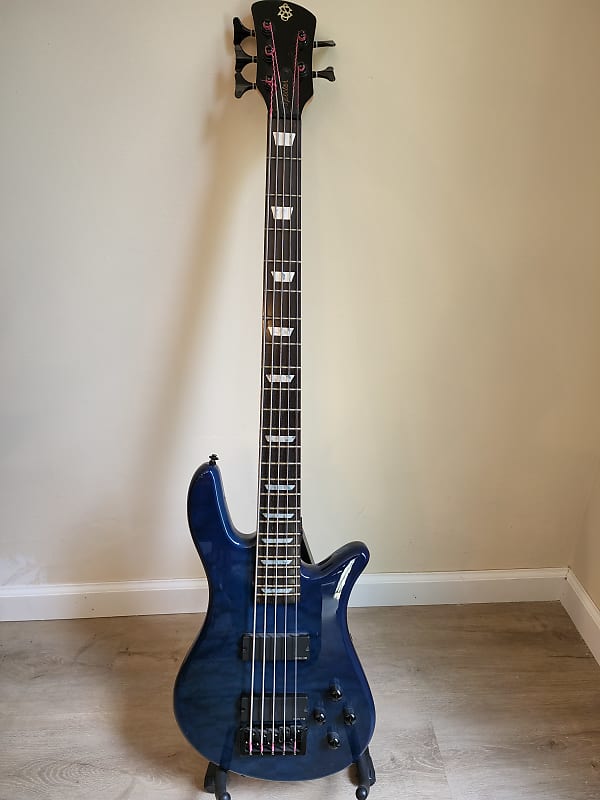 Spector Trans Blue Q5 Pro 5-String Bass | Reverb