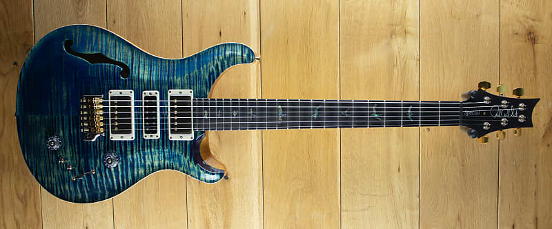 PRS Wood Library Special Semi Hollow Korina River Blue | Reverb