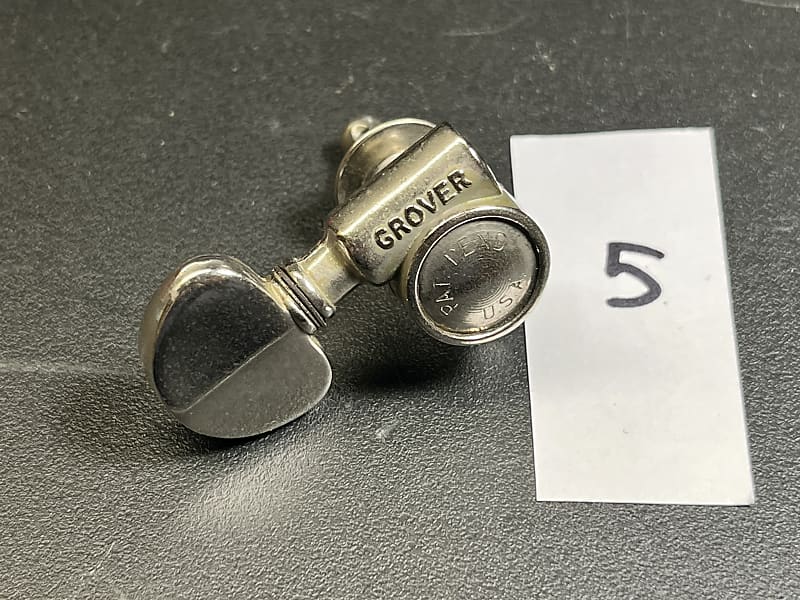 c1970 Grover Tuner. 3x3 Bass Side (E,A,D) Nickel Plated, | Reverb