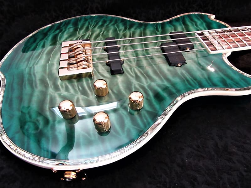 Rare! Minarik Super Custom Lotus Bass 2009 Ocean Quilt | Reverb