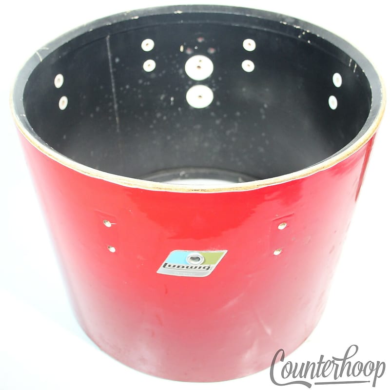 Ludwig 12x15" Concert Tom 3Ply Drum Shell Red Cortex Wrap | Reverb