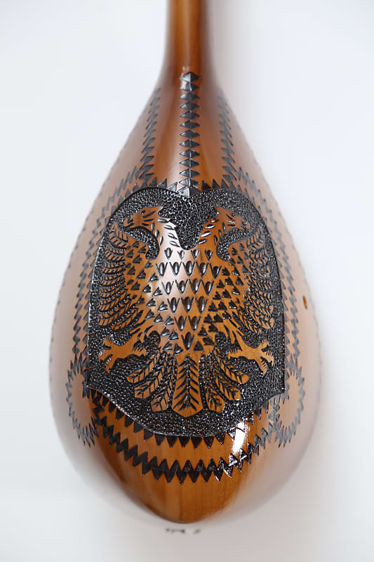 Albania Eagle Flag Carved on a Cifteli Qifteli Full sized Pro | Reverb