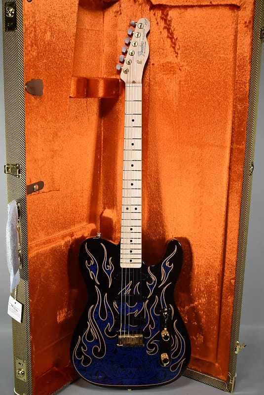 2021 Fender James Burton Telecaster Blue Paisley Flames | Reverb