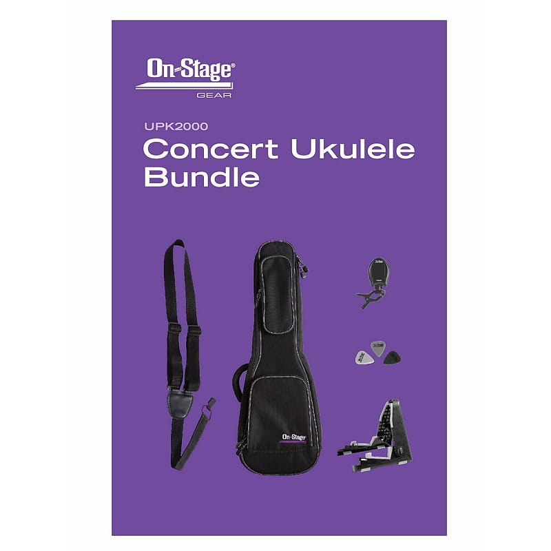 On-Stage UPK2000 Concert Ukulele Accessories Bundle | Reverb