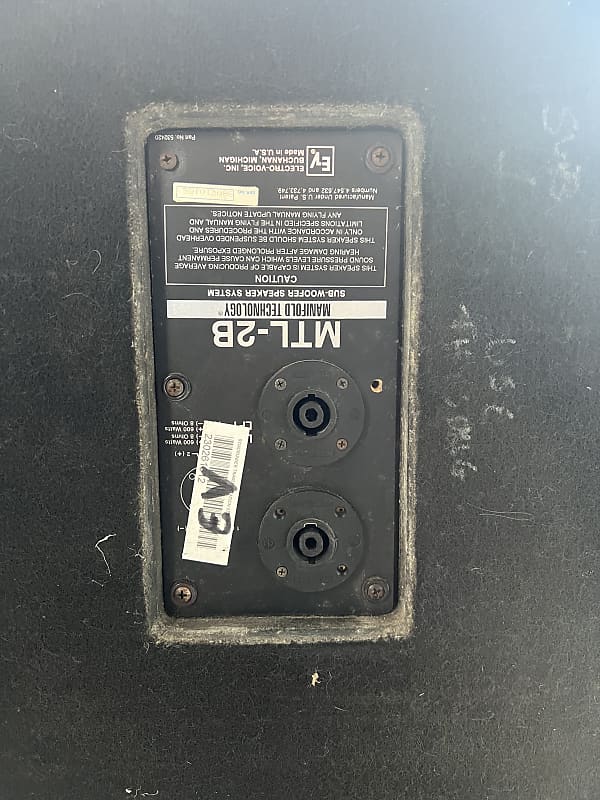 Electro-Voice MTL 2B Dual 18 inch Subwoofer 1995 - Black | Reverb
