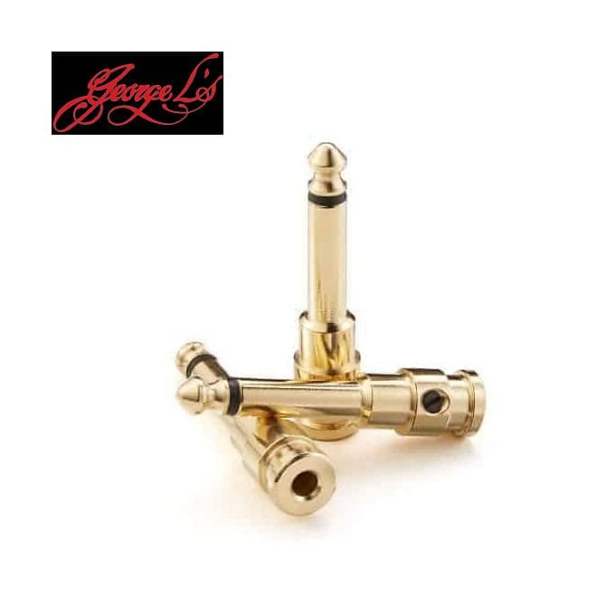 George L's 0.155" Solderless Straight Plug, Gold | Reverb