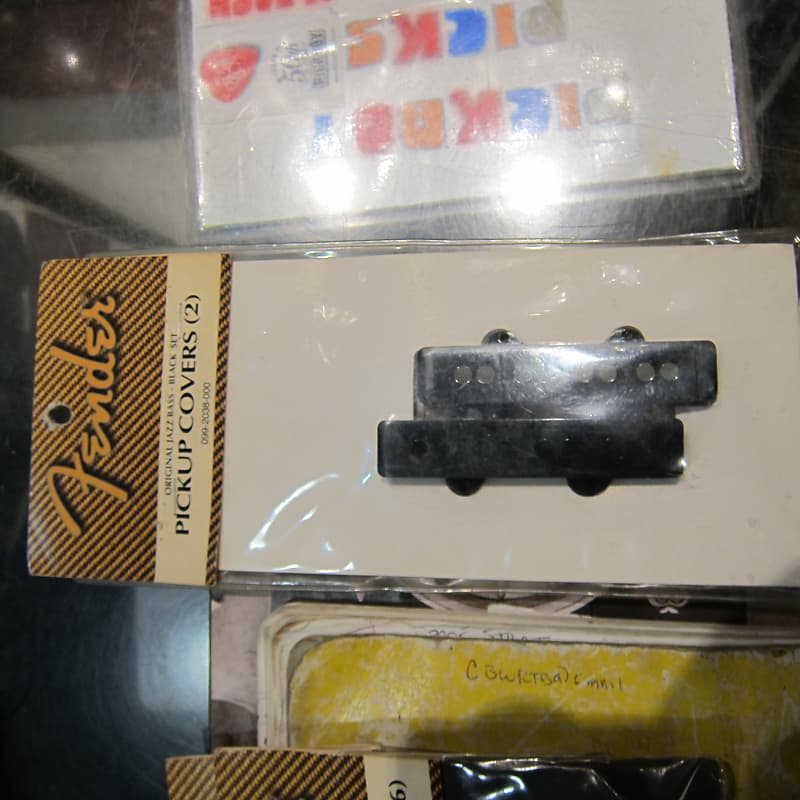fender jazz bass pickup covers black | Reverb