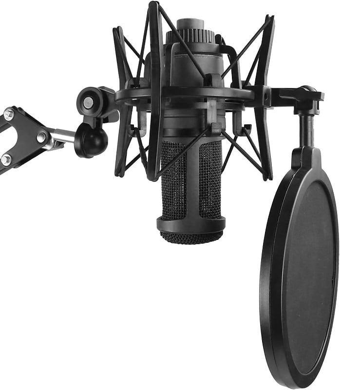 AT2020 Shock Mount with Pop Filter, Windscreen and Shockmount | Reverb