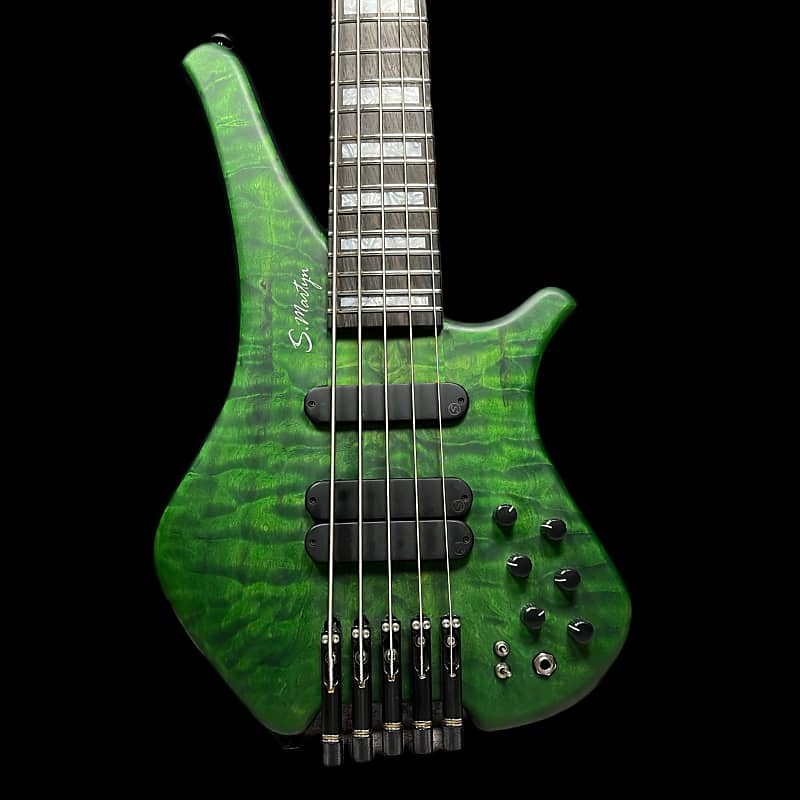 S.Martyn Custom Blaze 32” Headless 5 String Bass Guitar w/ | Reverb