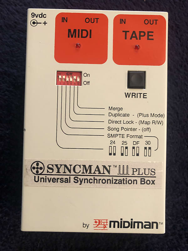 Midiman SyncMan III Plus 1990 - Tan | Reverb