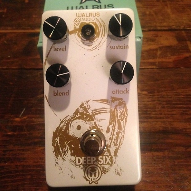 Walrus Audio Deep Six Compressor Anglerfish White And Gold | Reverb