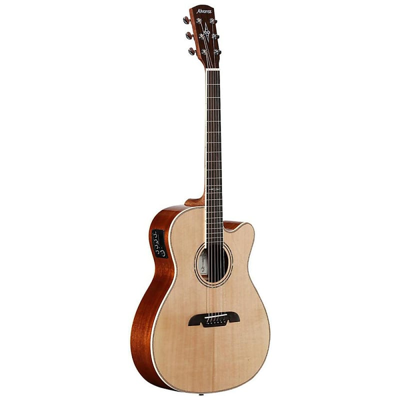 Alvarez AFH600CE Cutaway Acoustic-Electric Guitar in Natural | Reverb