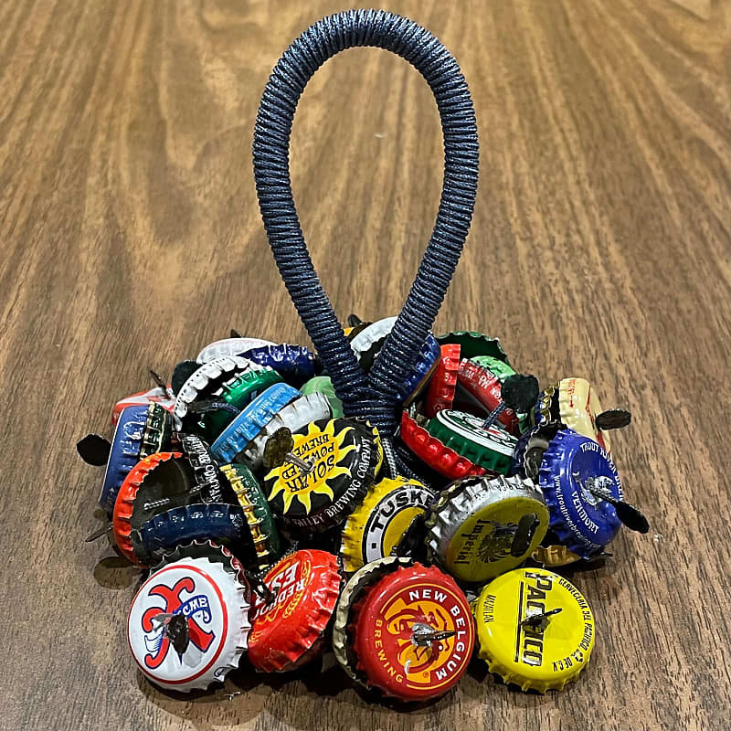 Upcycled Percussion - Bottle Cap Hand Rattle / Shaker - | Reverb