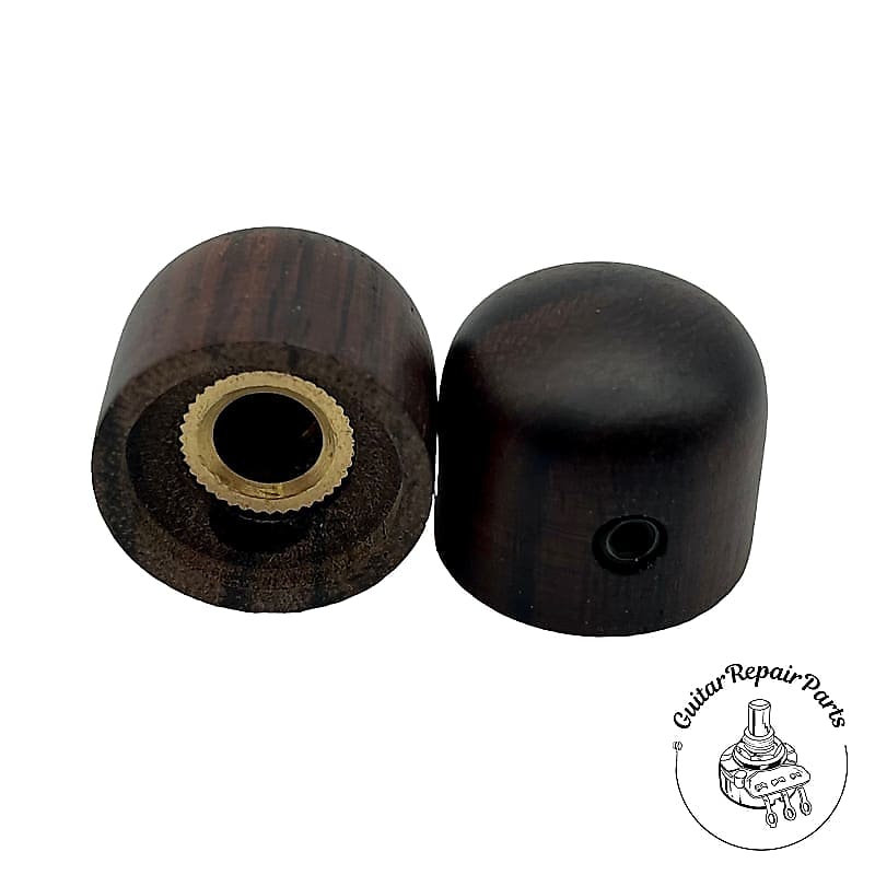 Wooden Barrel Knobs, Dome Top, w. Set Screw (2 pcs) - | Reverb