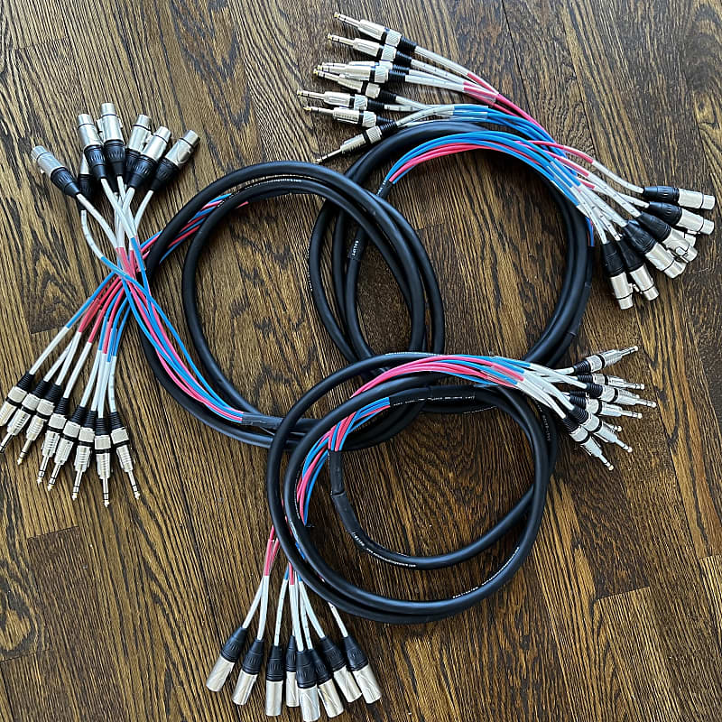 3 - 10ft Seismic Audio XLR to Balanced 1/4 8ch Snakes | Reverb