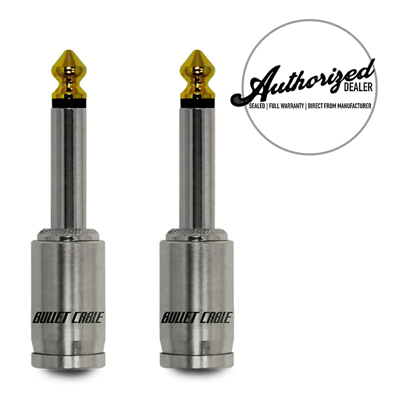 2 Pack | Bullet Cable Slug Straight Solderless Cable Plugs | Reverb