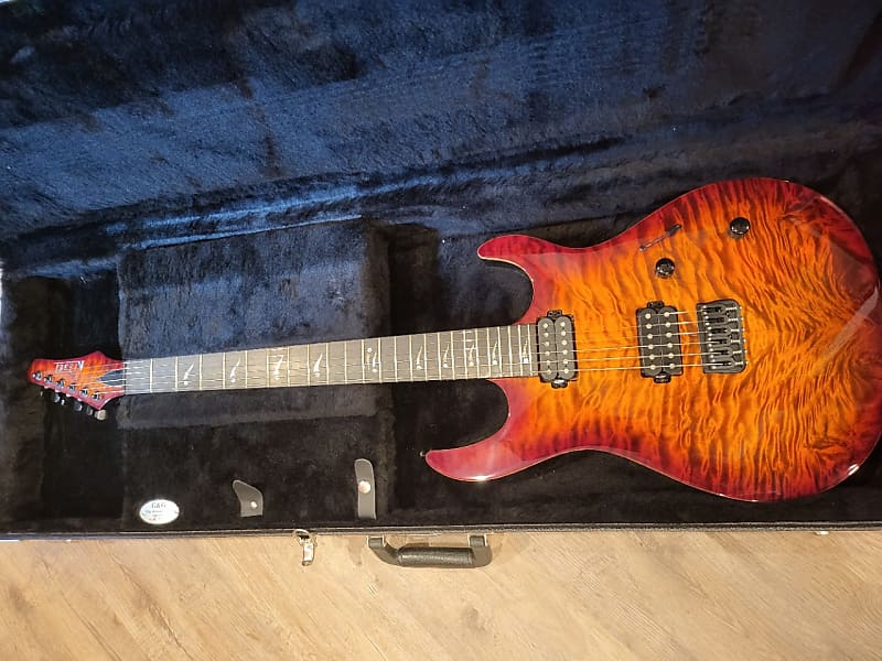 2017 Kiesel DC600 Extended Scale Guitar - Orangburst | Reverb