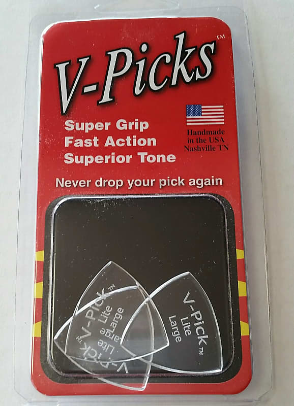 V-Picks Large Pointed Lite 2.75mm LPL3 Guitar & Mandolin | Reverb