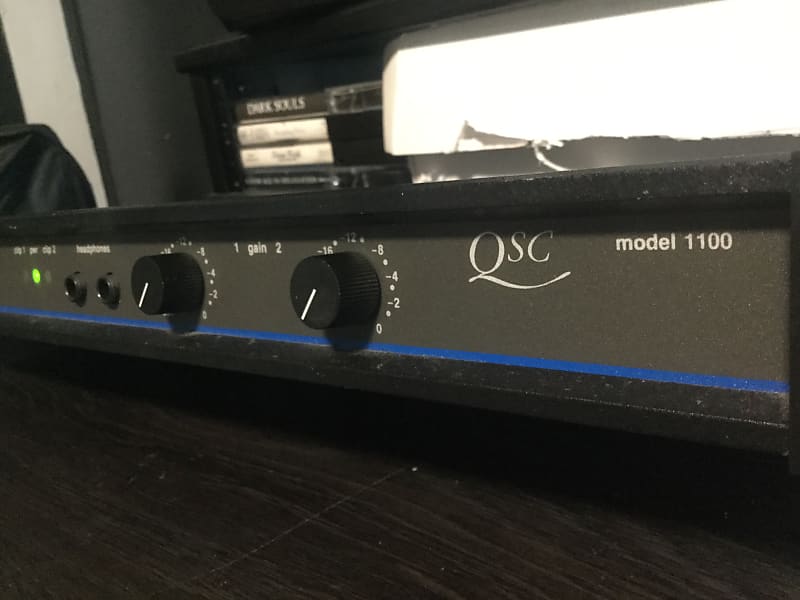 QSC Model 1100 Professional Stereo Amplifier Power Amp 1U | Reverb