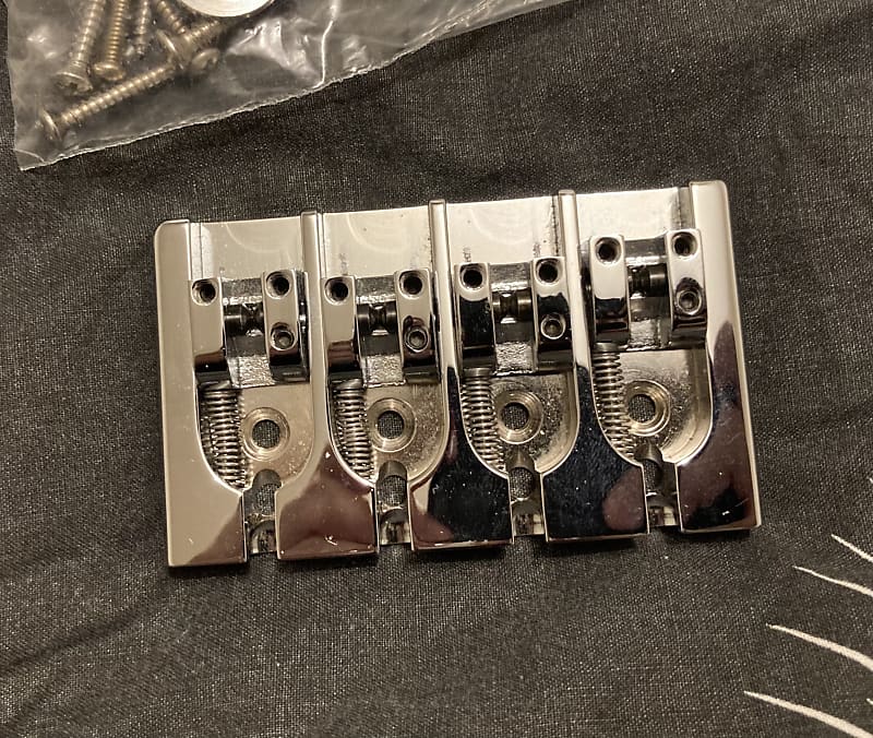 Hipshot A style 4 string bridge Chrome | Reverb