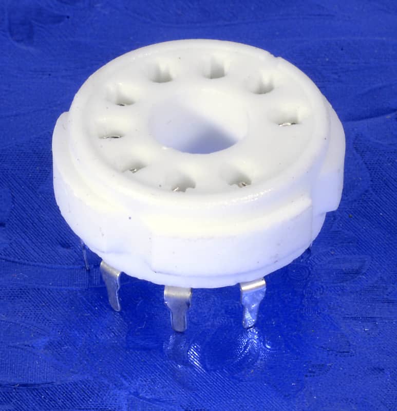 9 Pin PC Mount Ceramic Tube Socket Fits PL519 And Other | Reverb