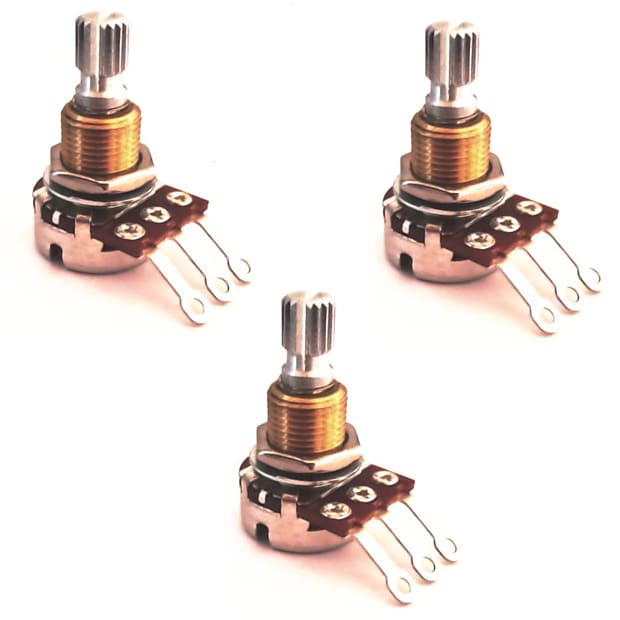 Bourns 25K Audio Taper Mini Guitar Pots-Split Shaft (3) For | Reverb