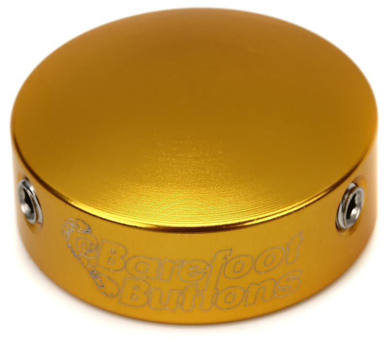Barefoot Buttons V2 Standard Footswitch Cap - Gold (2-pack) | Reverb