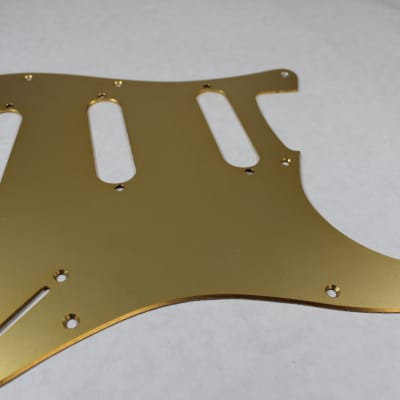 Brushed Gold Anodized Aluminum SSS Strat Pickguard- Fits | Reverb
