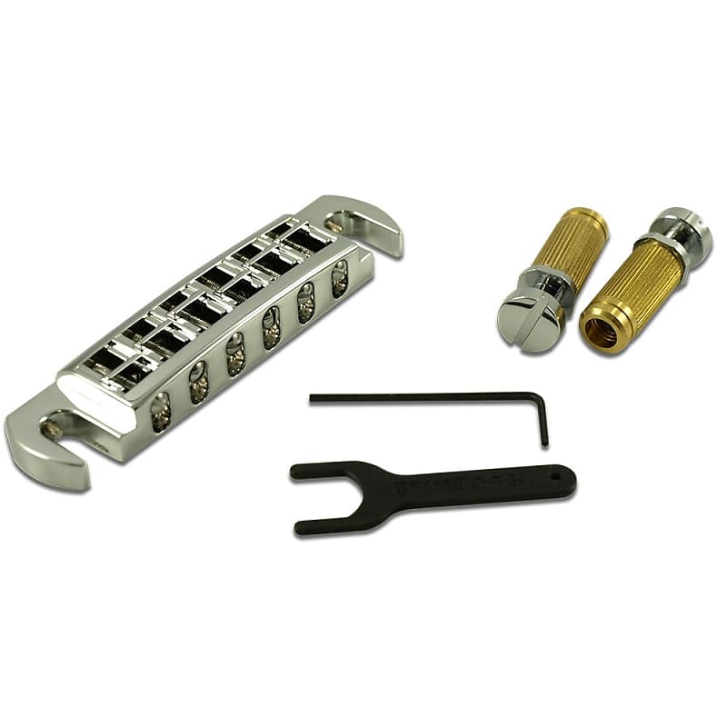 TonePros AVT2G-C Wrap Around Lock Bridge Chrome | Reverb