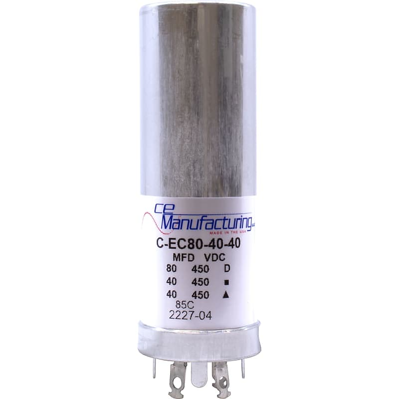 Capacitor - CE Mfg., 450V, 80/40/40µF | Reverb
