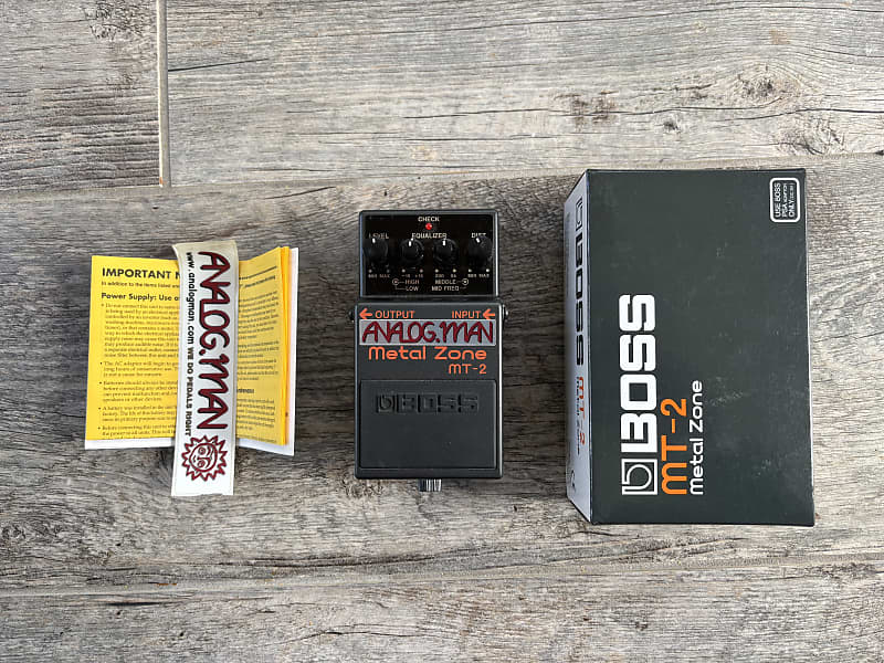 Analogman Modded Boss Metal Zone MT-2 - Includes Box / Great | Reverb