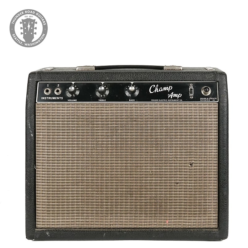 1965 Fender Champ Amp Black Panel | Reverb Australia