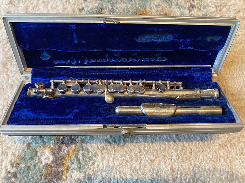 Armstrong Piccolo Elkhart C Silver Plate with Case - Silver | Reverb