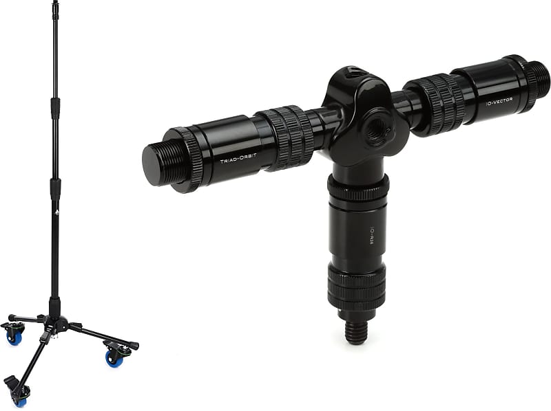 Triad-Orbit T3C Tall Tripod Microphone Stand with Casters | Reverb