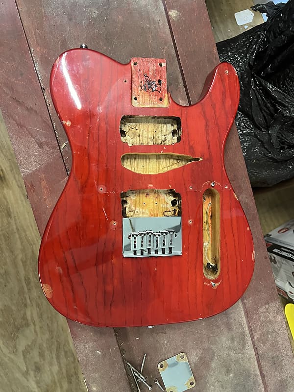 Warmoth Telecaster body 90s? - Transparent red | Reverb